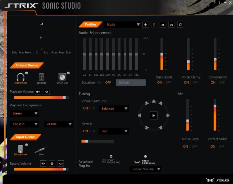 ASUS STRIX RAID DLX Review - Software